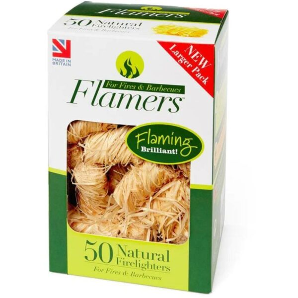 Flamers Natural Firelighters 50 Pack - Equipment Outdoors