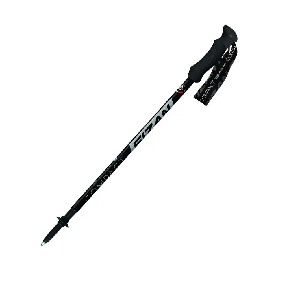 Fizan Compact ultra light trekking poles Black pair - Equipment Outdoors
