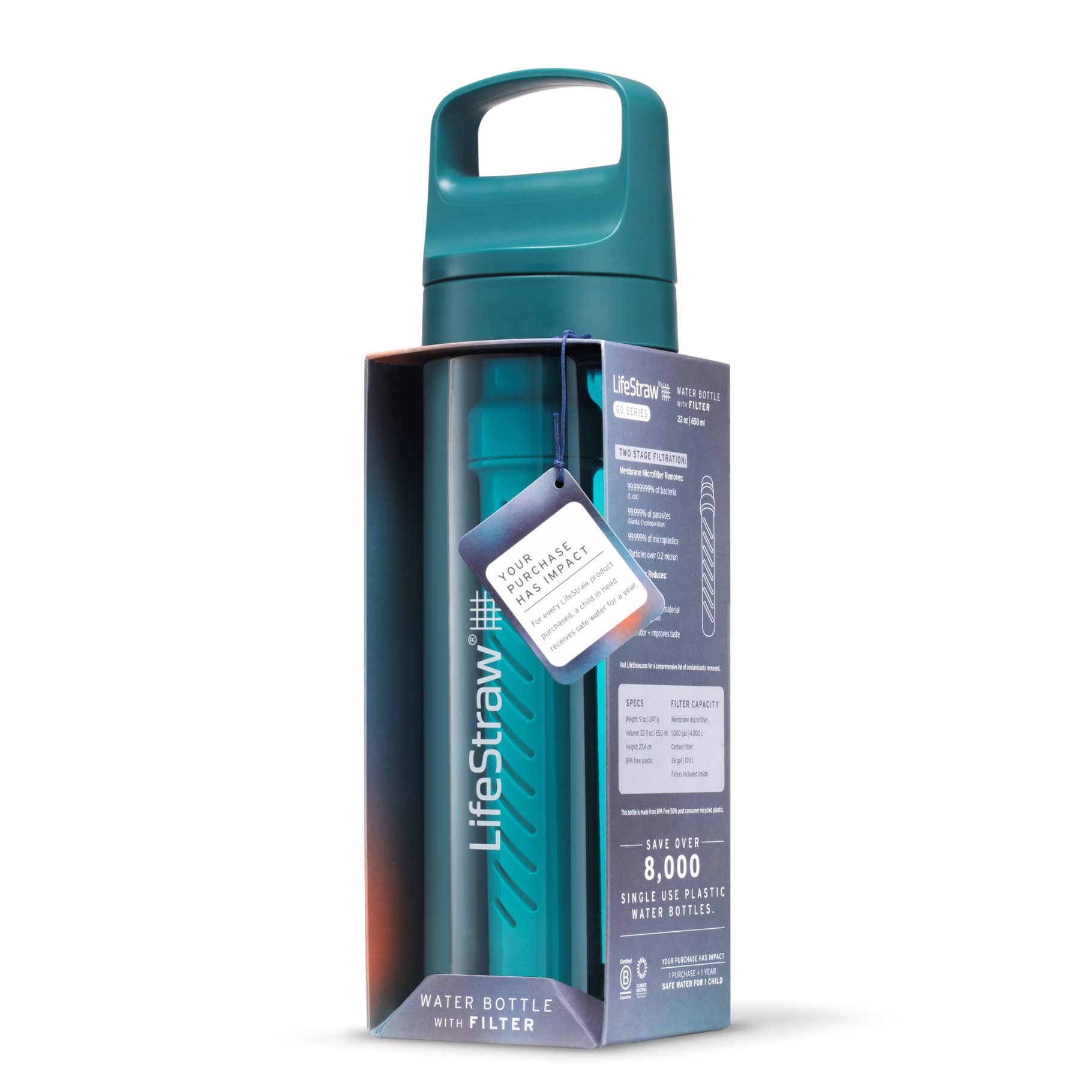 LifeStraw Go 650ml Filter Bottle Tritan Renew Multi colors - Equipment ...