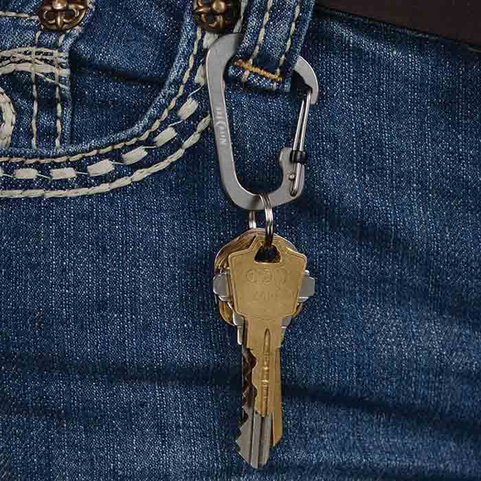 Slidelock Carabiner Stainless Steel No 4 Black - Equipment Outdoors